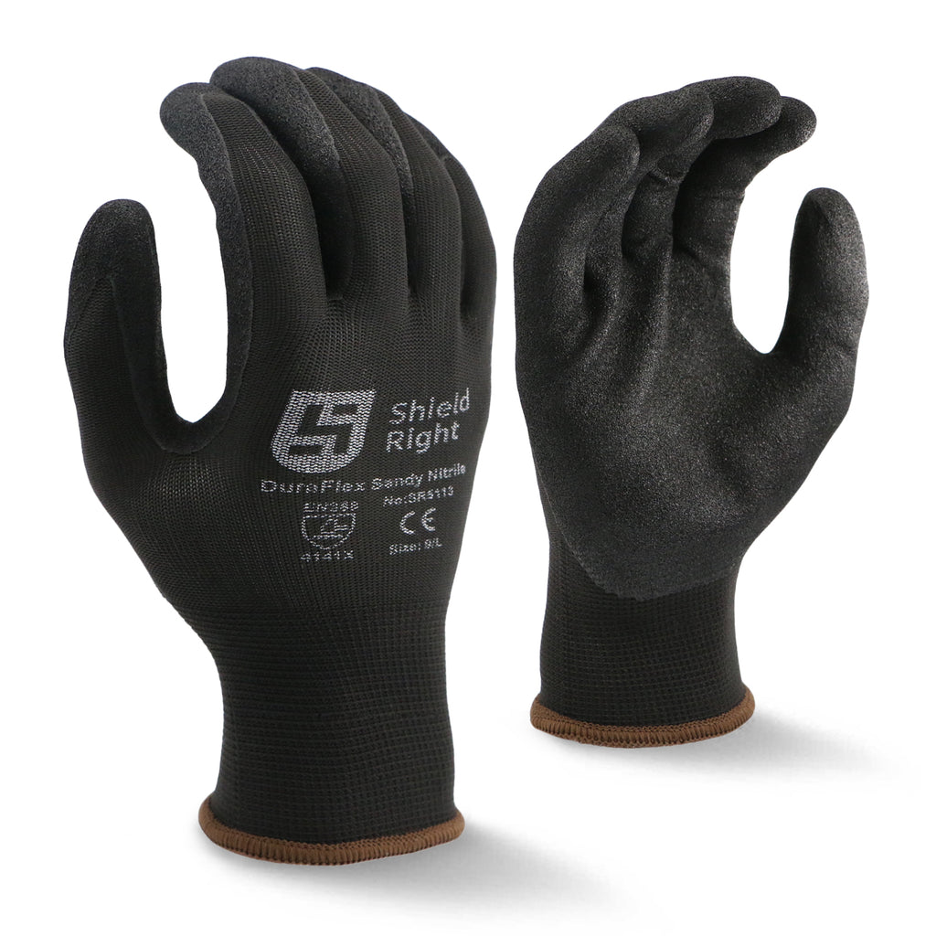 Shield Right DuraFlex Sandy Nitrile Glove Carton (120 Pairs) | PPE Supplier
