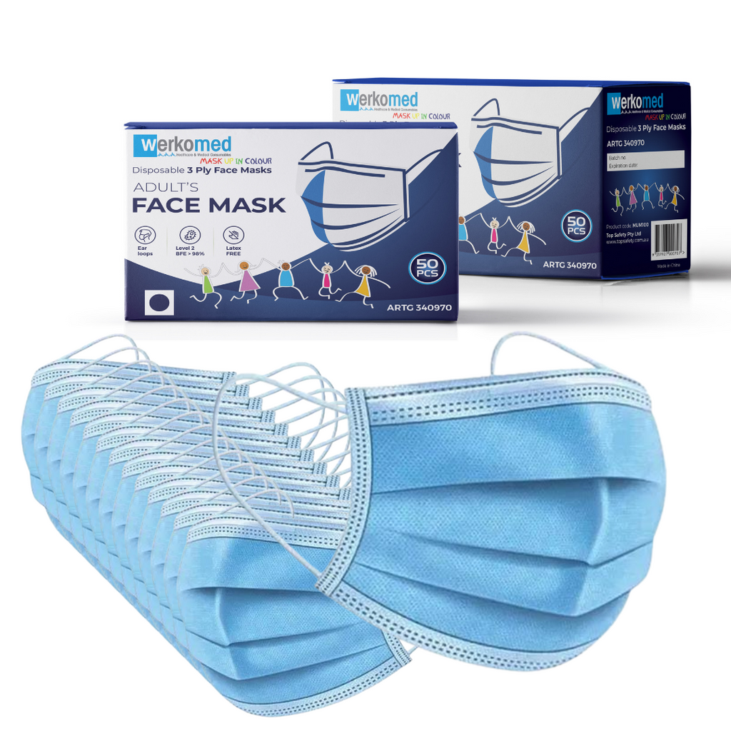 General Face Mask 3 Ply 50 Pack With Earloops | PPE Supplier